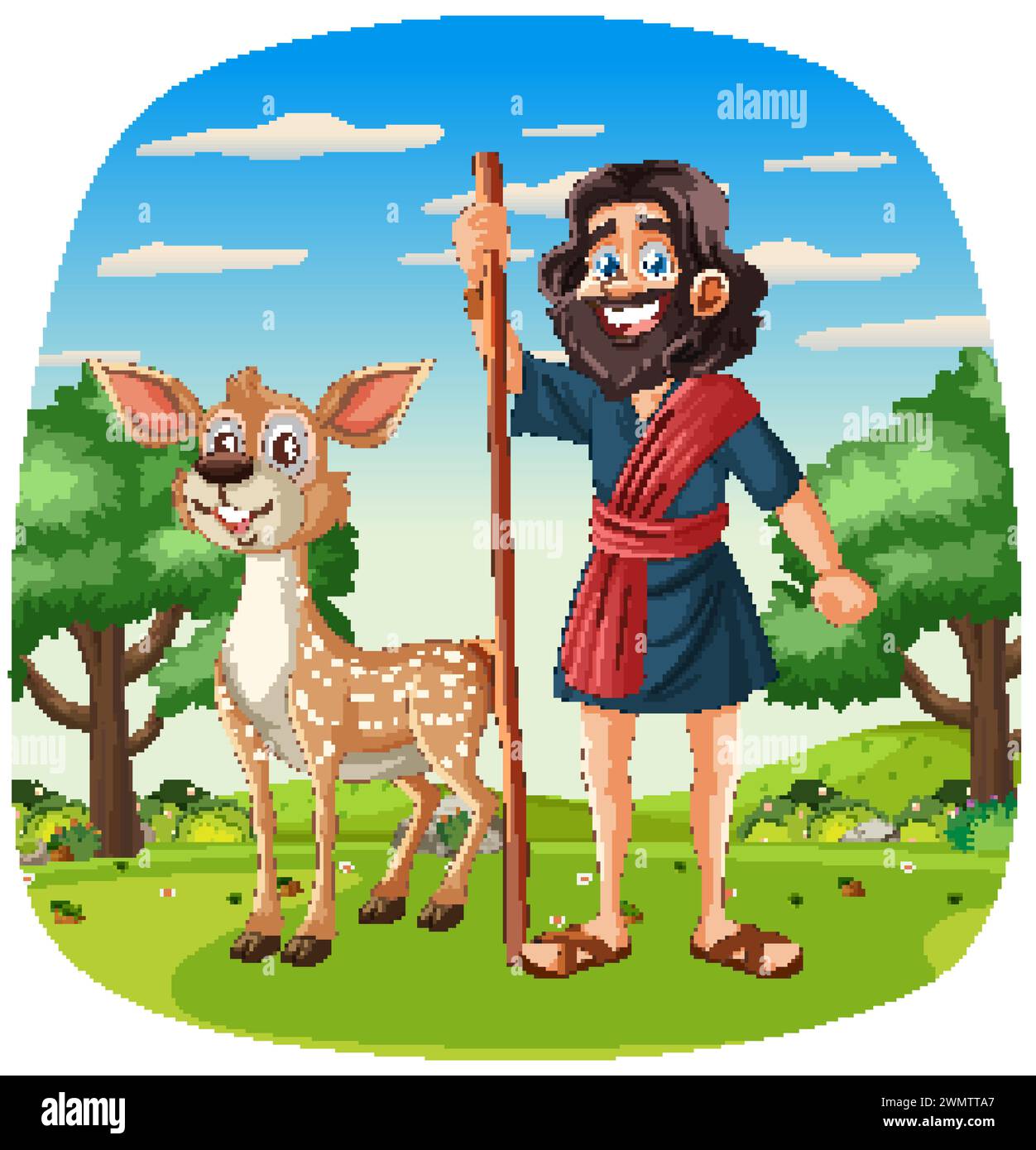 Traditional shepherd man Stock Vector Images - Alamy