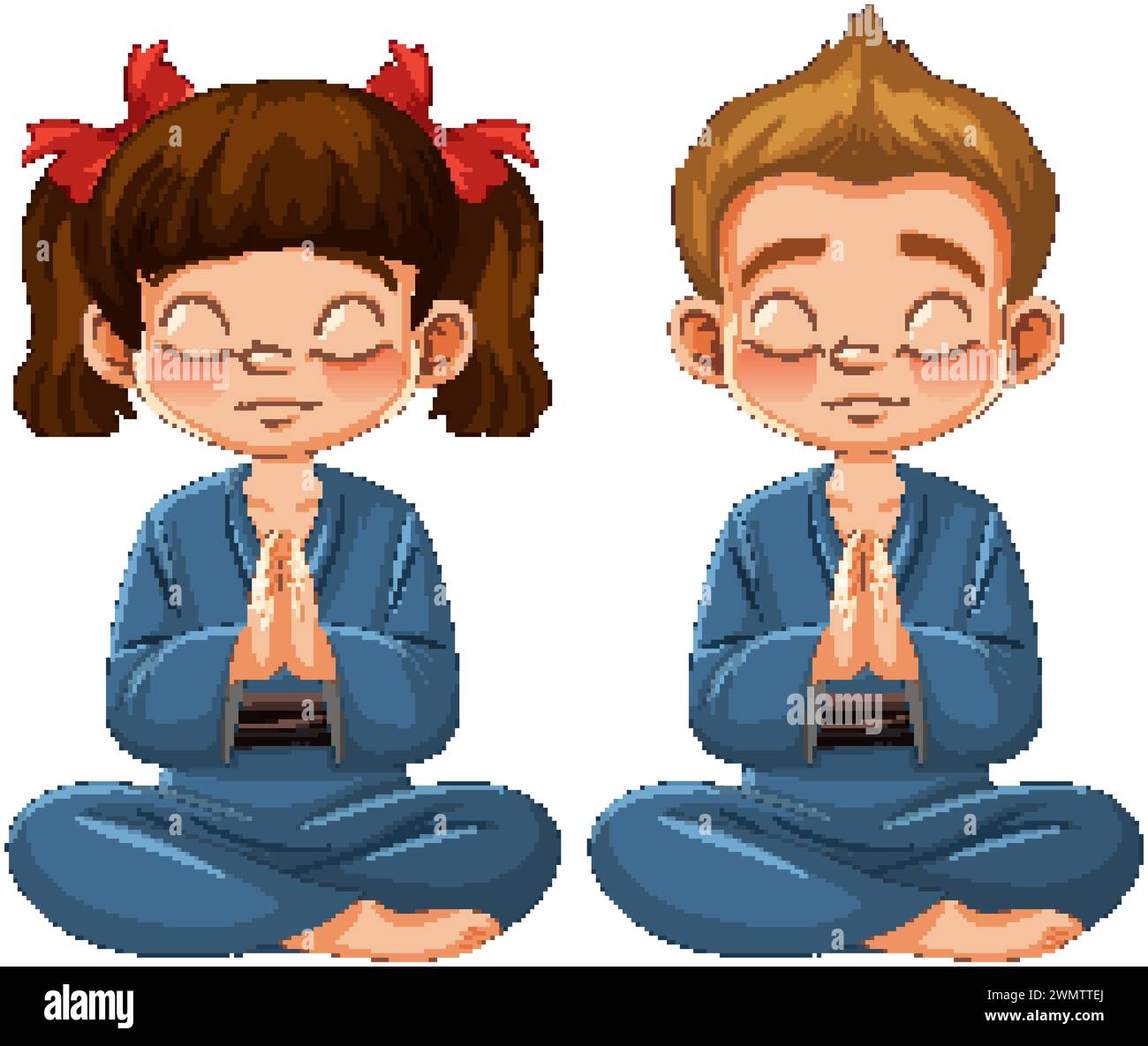Peaceful posture Stock Vector Images - Alamy