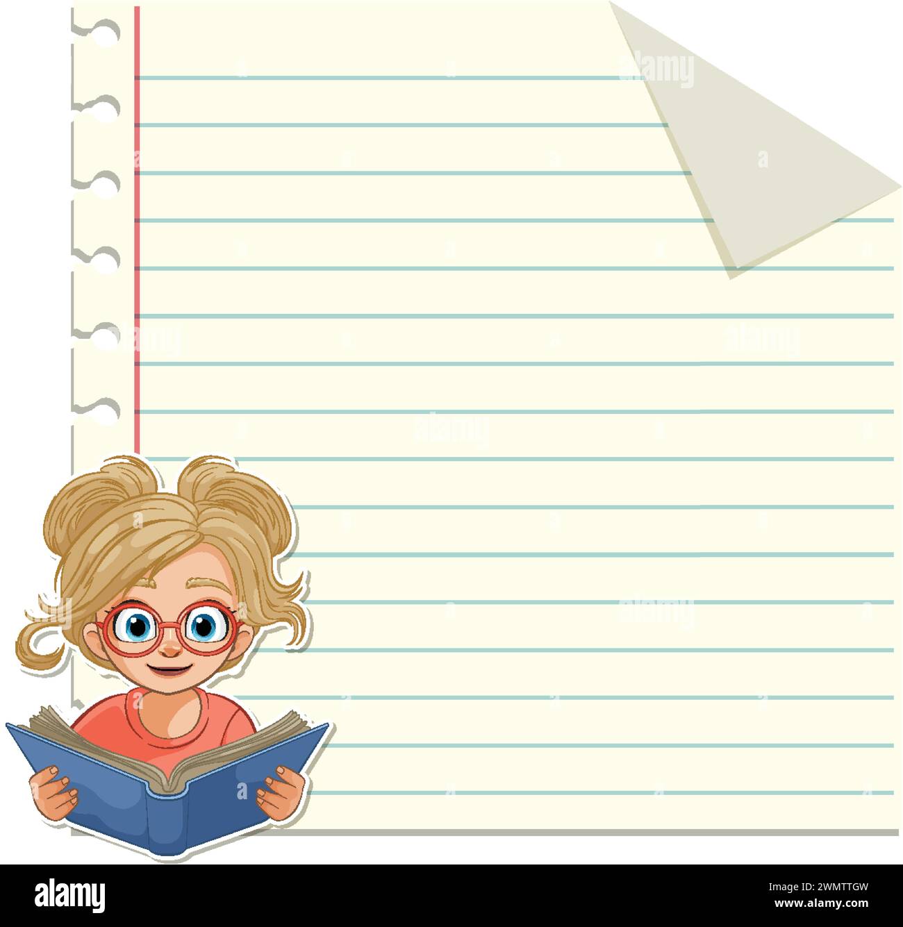 Reading habit vector vectors Stock Vector Images - Alamy
