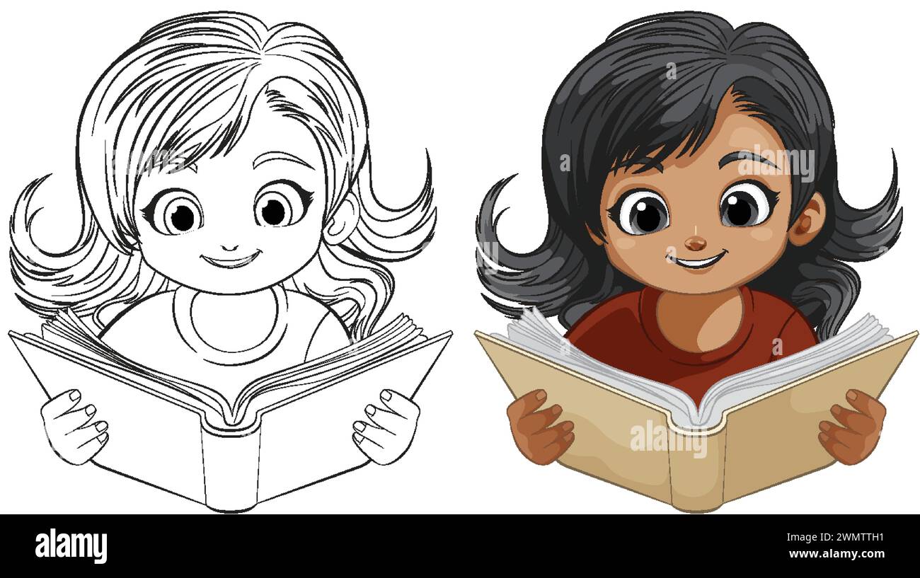 Happy girls school in Cut Out Stock Images & Pictures - Alamy