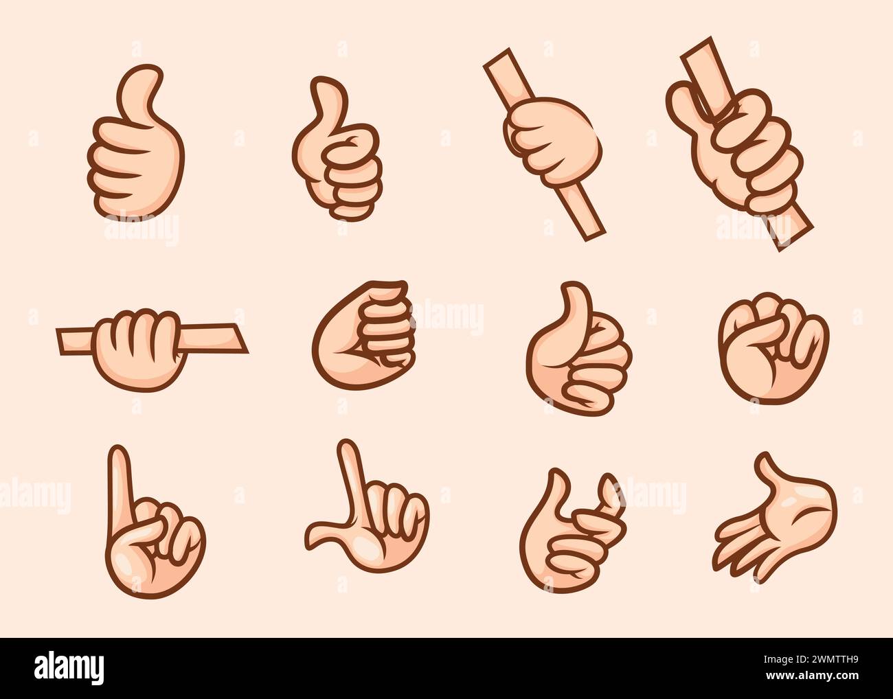Pointing fingers cartoon hi-res stock photography and images - Alamy
