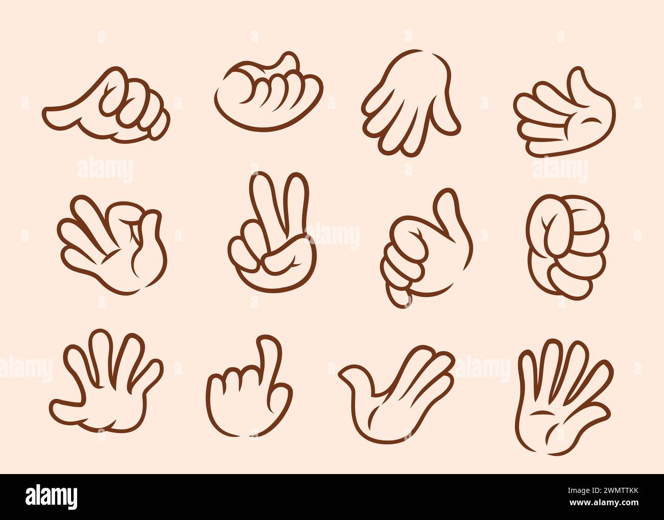 Finger touching palm Stock Vector Images - Alamy