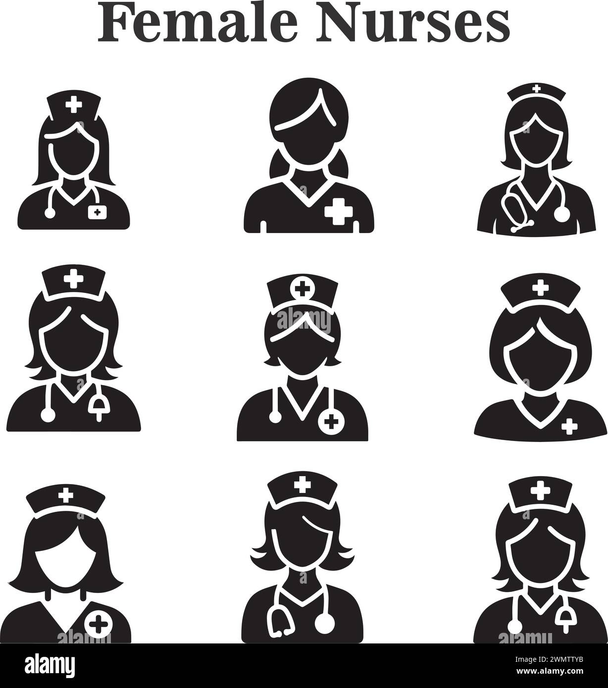 Silhouette nurses hi-res stock photography and images - Alamy