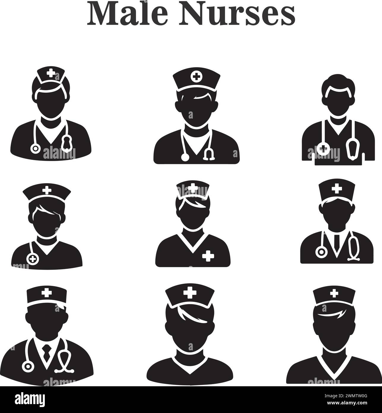 Vector male nurse icon set Stock Vector Image & Art - Alamy