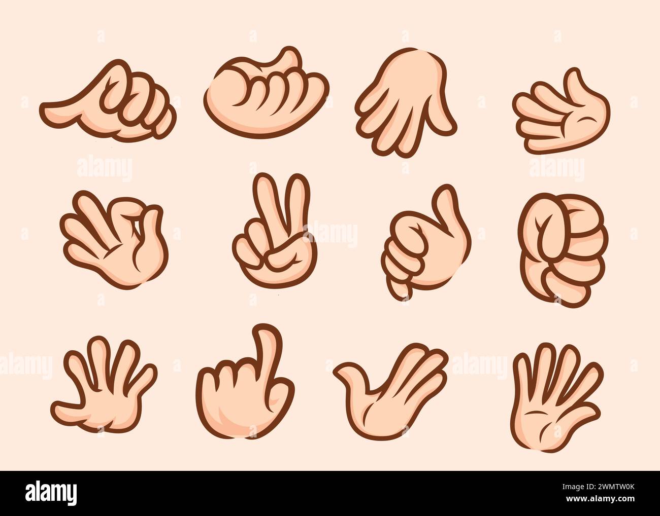 Hand poses Stock Vector Images - Alamy