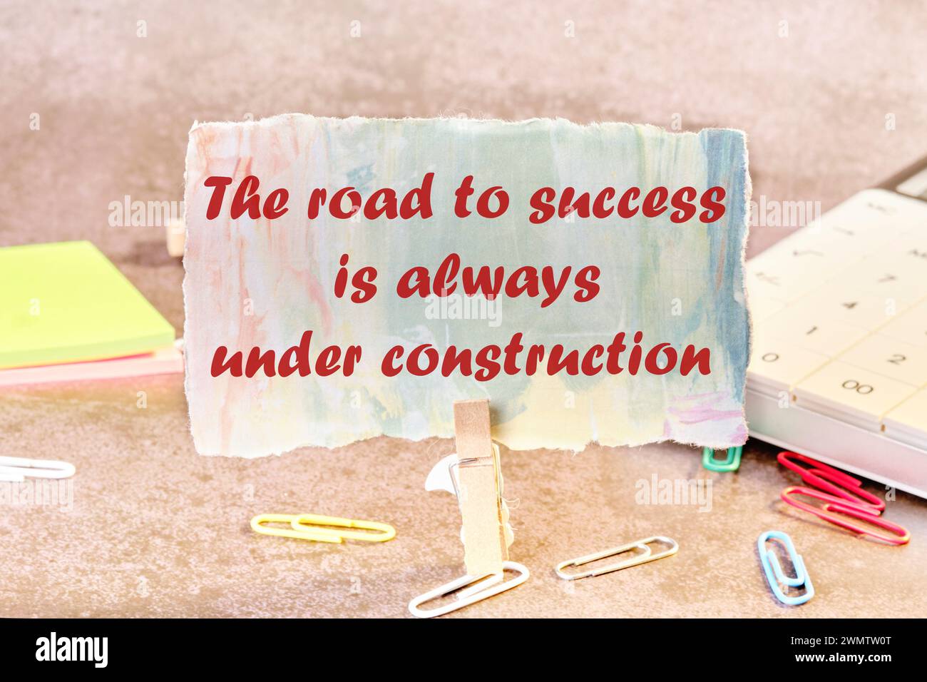 The road to success is always under construction hi-res stock ...