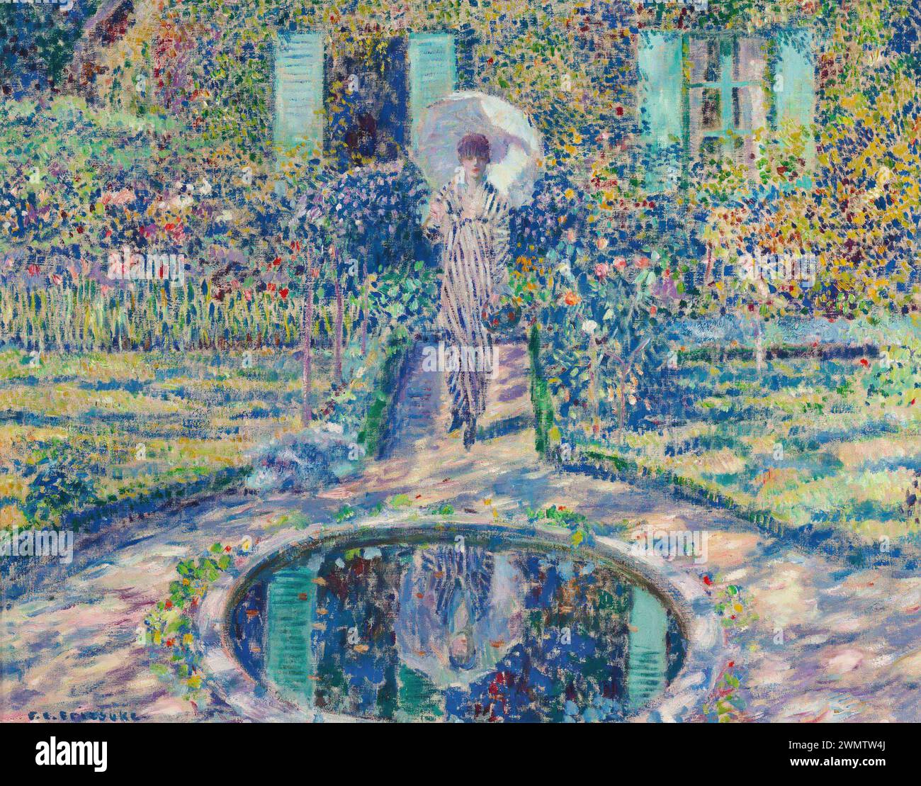 Frieseke Frederick Carl - The Garden (1913 Stock Photo - Alamy