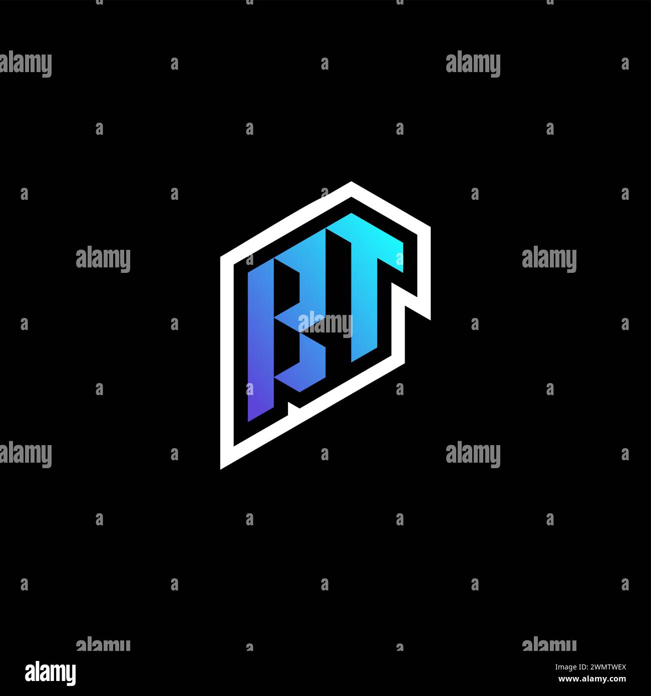 BT initial gradient blue gaming concept ideas for esport team, twitch ... BT initial gradient blue gaming concept ideas for esport team, twitch ...