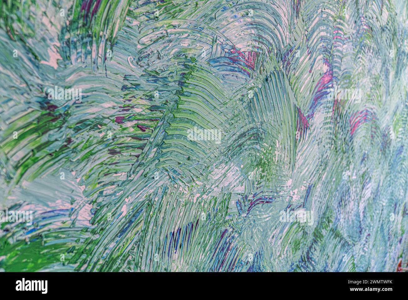Hard paint strokes of blue and green color Stock Photo - Alamy