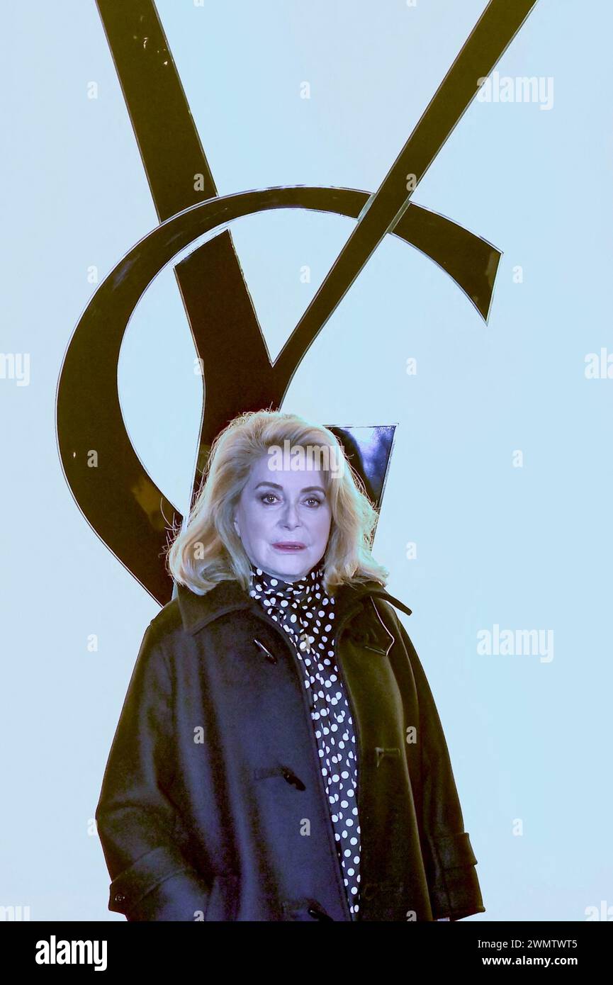 Catherine Deneuve attends the Saint Laurent Womenswear Fall Winter 2024 ...