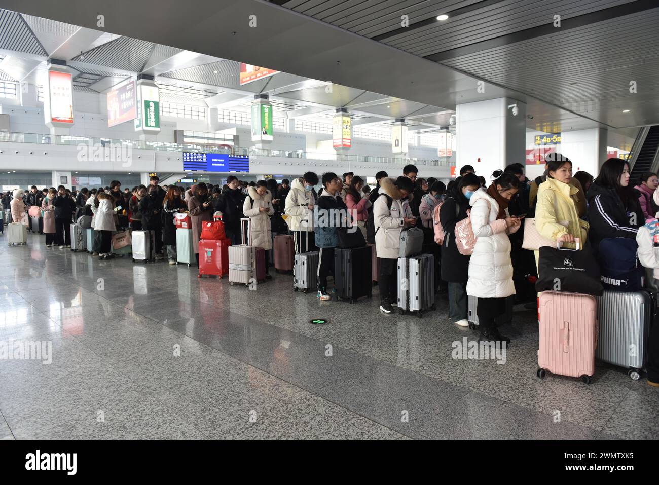 Fuyang West railway station welcomes returning passengers after the ...