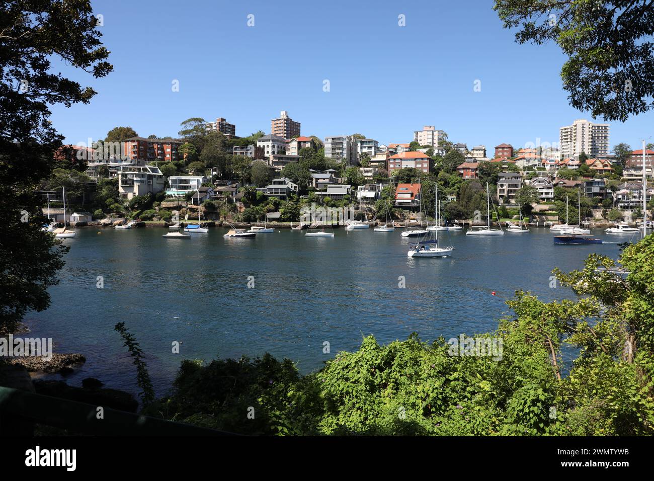 View across Mosman Bay towards Mosman from Cremorne Point on Sydney's ...