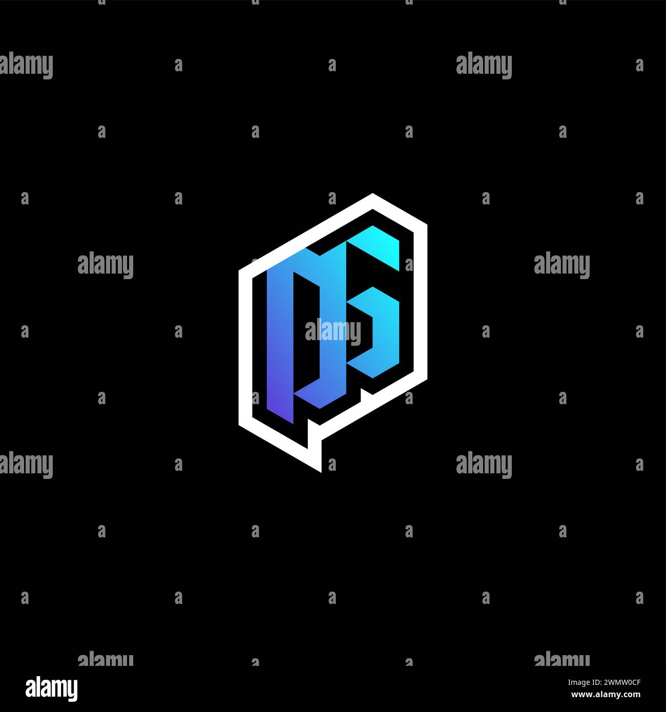 OG initial gradient blue gaming concept ideas for esport team, twitch ...