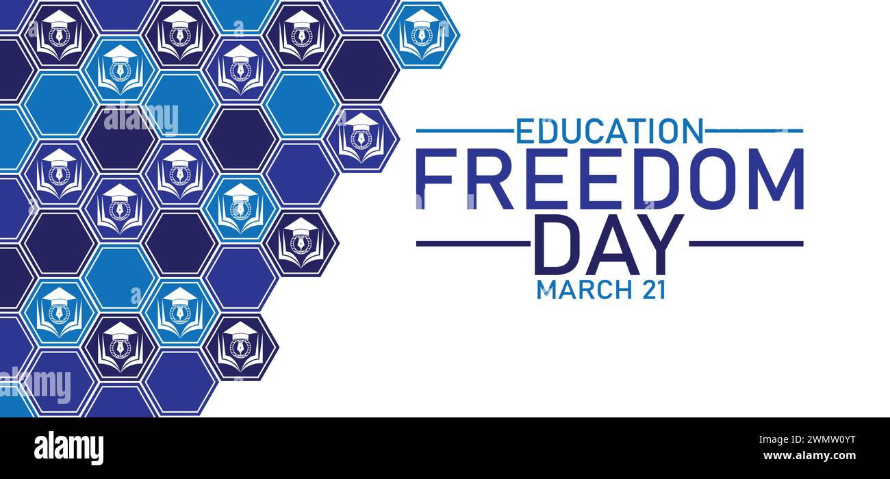Education Freedom Day wallpaper with shapes and typography. Education ...