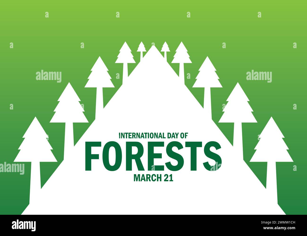 International Day Of Forests wallpaper with typography. International ...