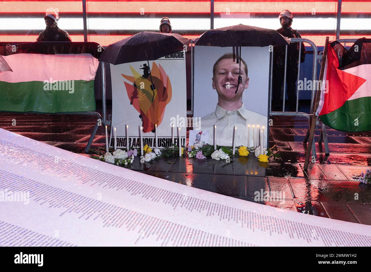 Manhattan, United States. 27th Feb, 2024. A photo of US Airman Aaron ...