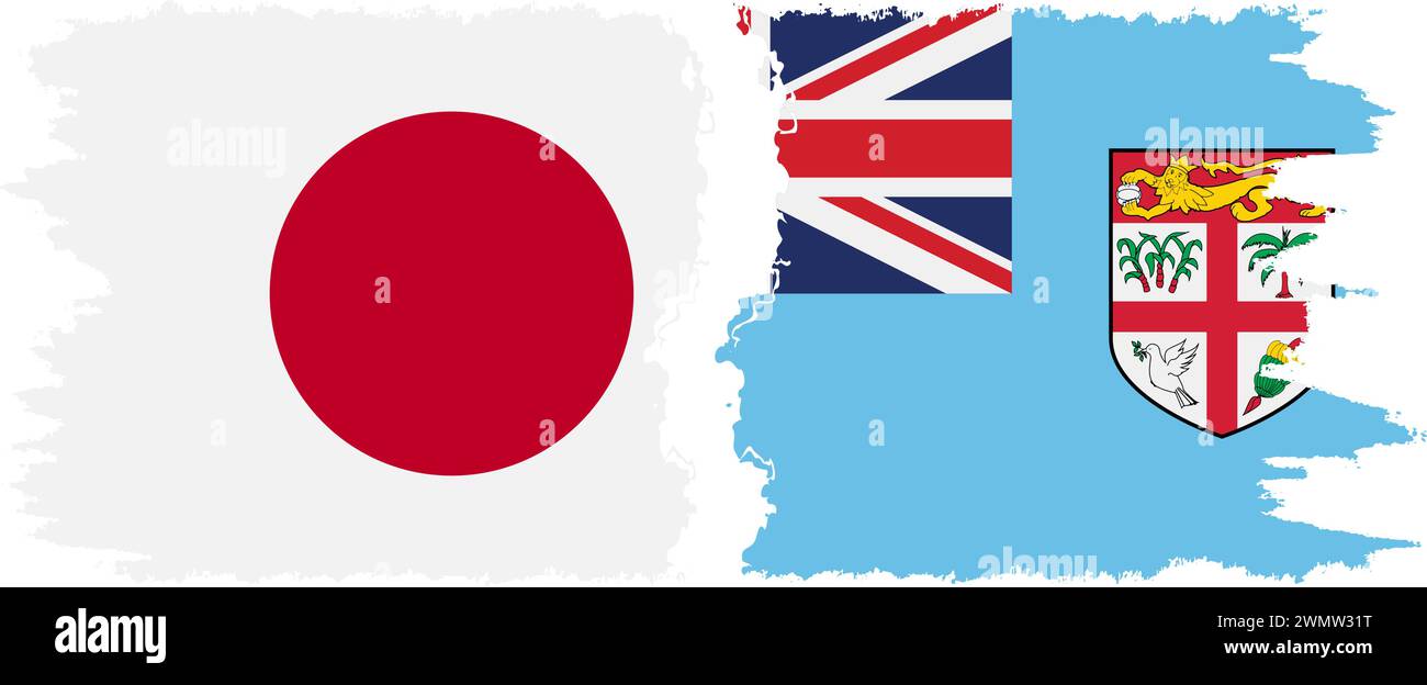 Japan fiji flag hi-res stock photography and images - Alamy