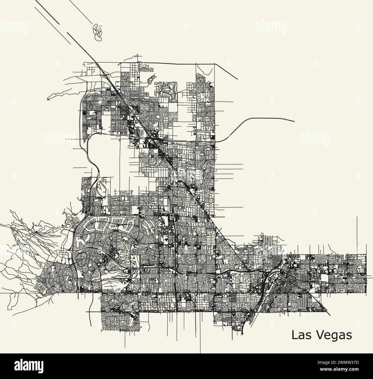 Map of las vegas hi-res stock photography and images - Alamy