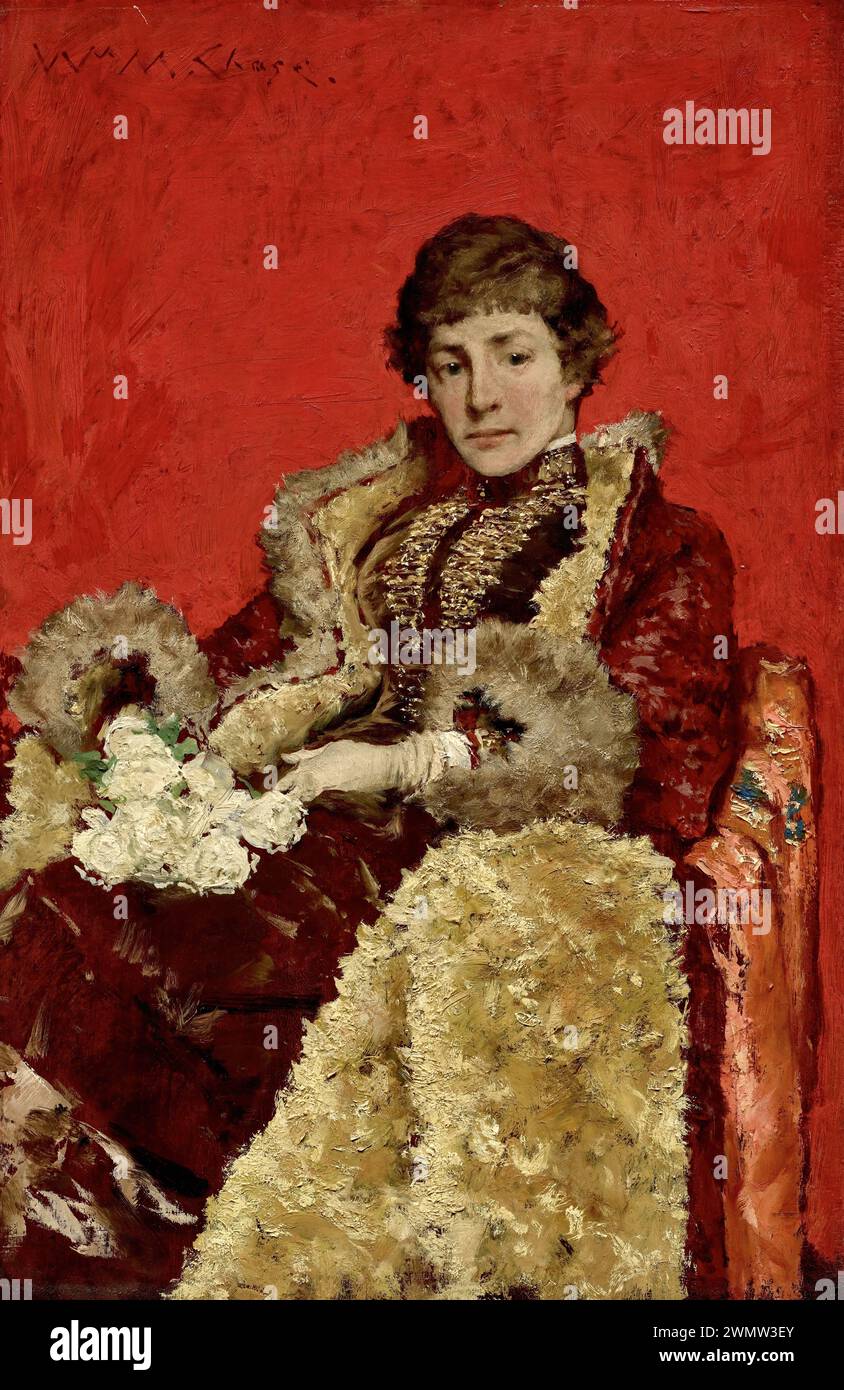 Chase William Merritt - Portrait of Mrs. H. (Howell Stock Photo - Alamy