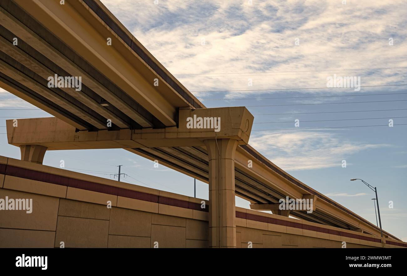 structural overpass in perspective. overpass structure of bridge ...