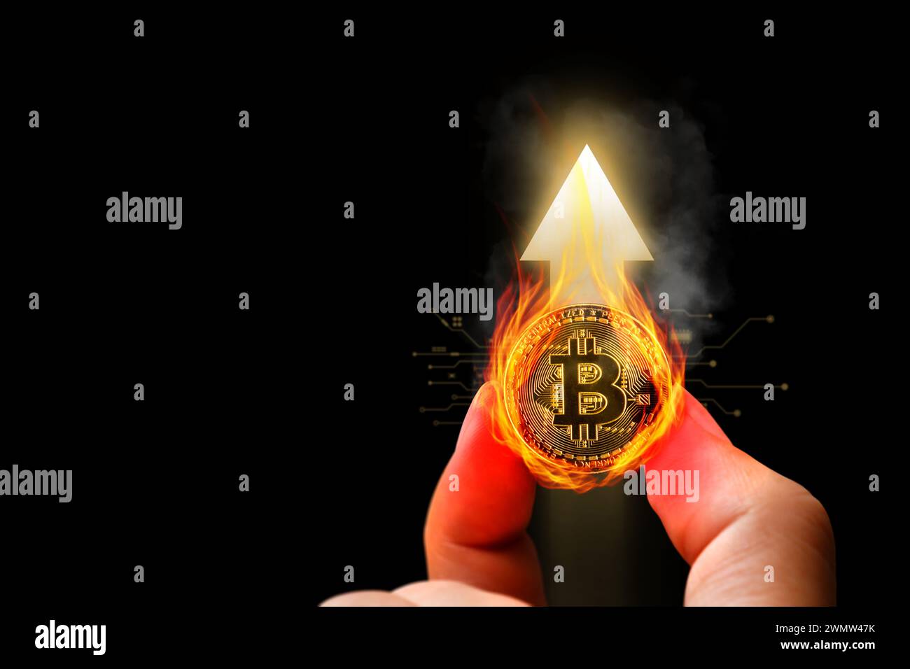 Bitcoin or crypto currency has seen a hot positive increase in price ...