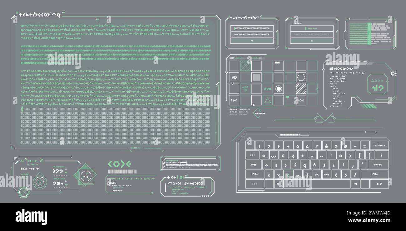 Vector data elements for sci-fi interface infographics Stock Vector ...