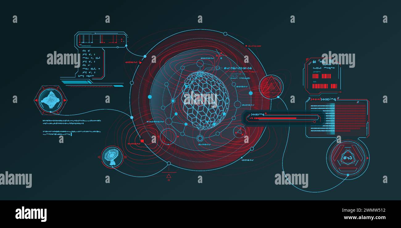 Exploration interface by sci-fi infographics Stock Vector Image & Art ...