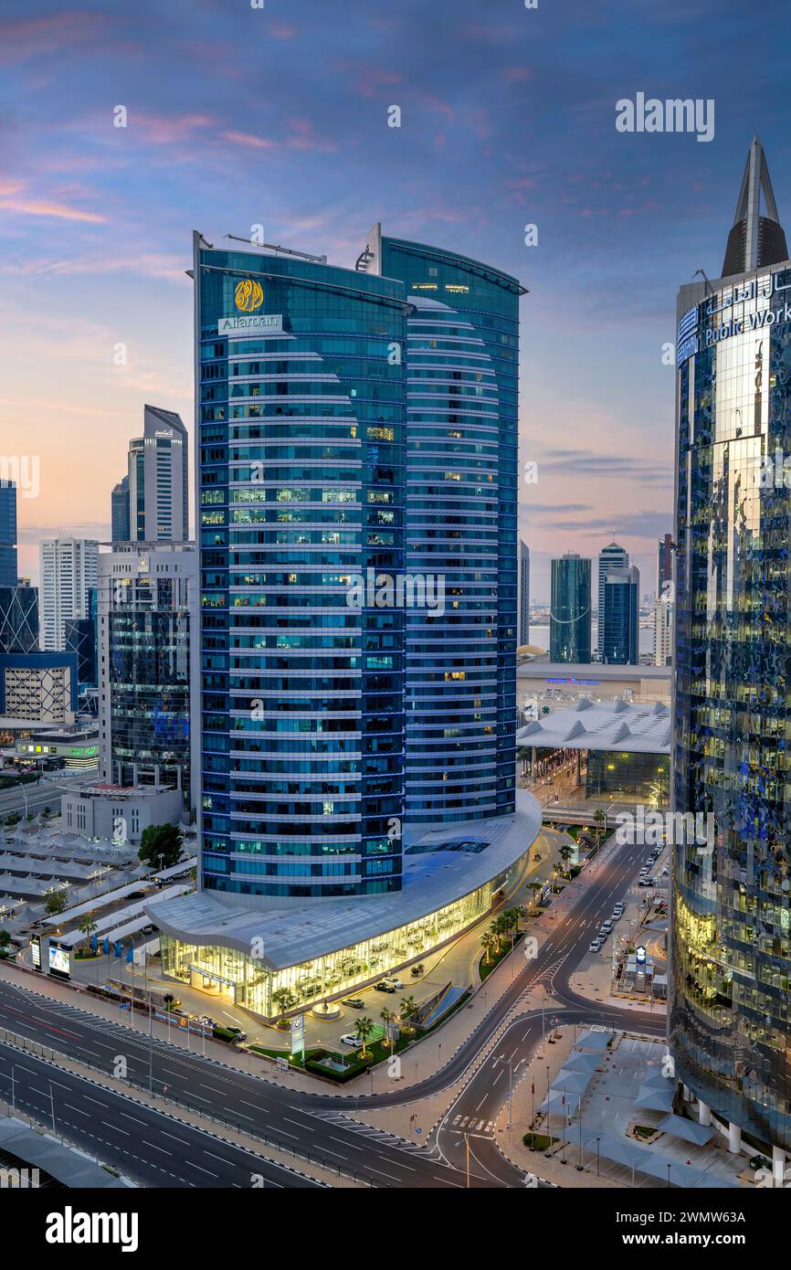 Alfardan tower west bay Doha Qatar. Doha Building and landmark Stock ...
