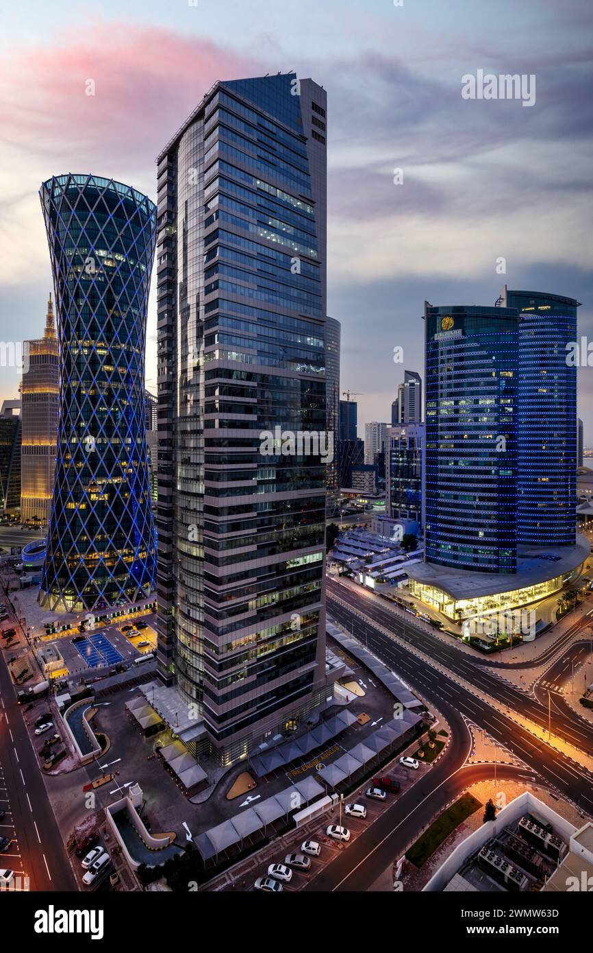 Doha Corniche in West Bay. The Doha Corniche is a popular location with ...