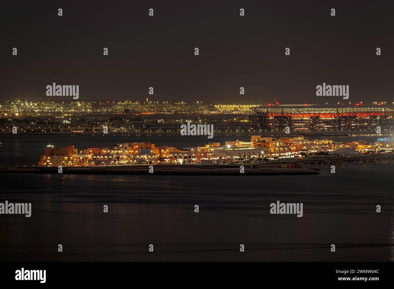 Aerial View of Mina District Doha Port Qatar Stock Photo - Alamy