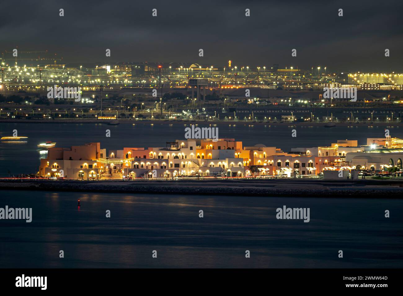 Aerial View of Mina District Doha Port Qatar Stock Photo - Alamy
