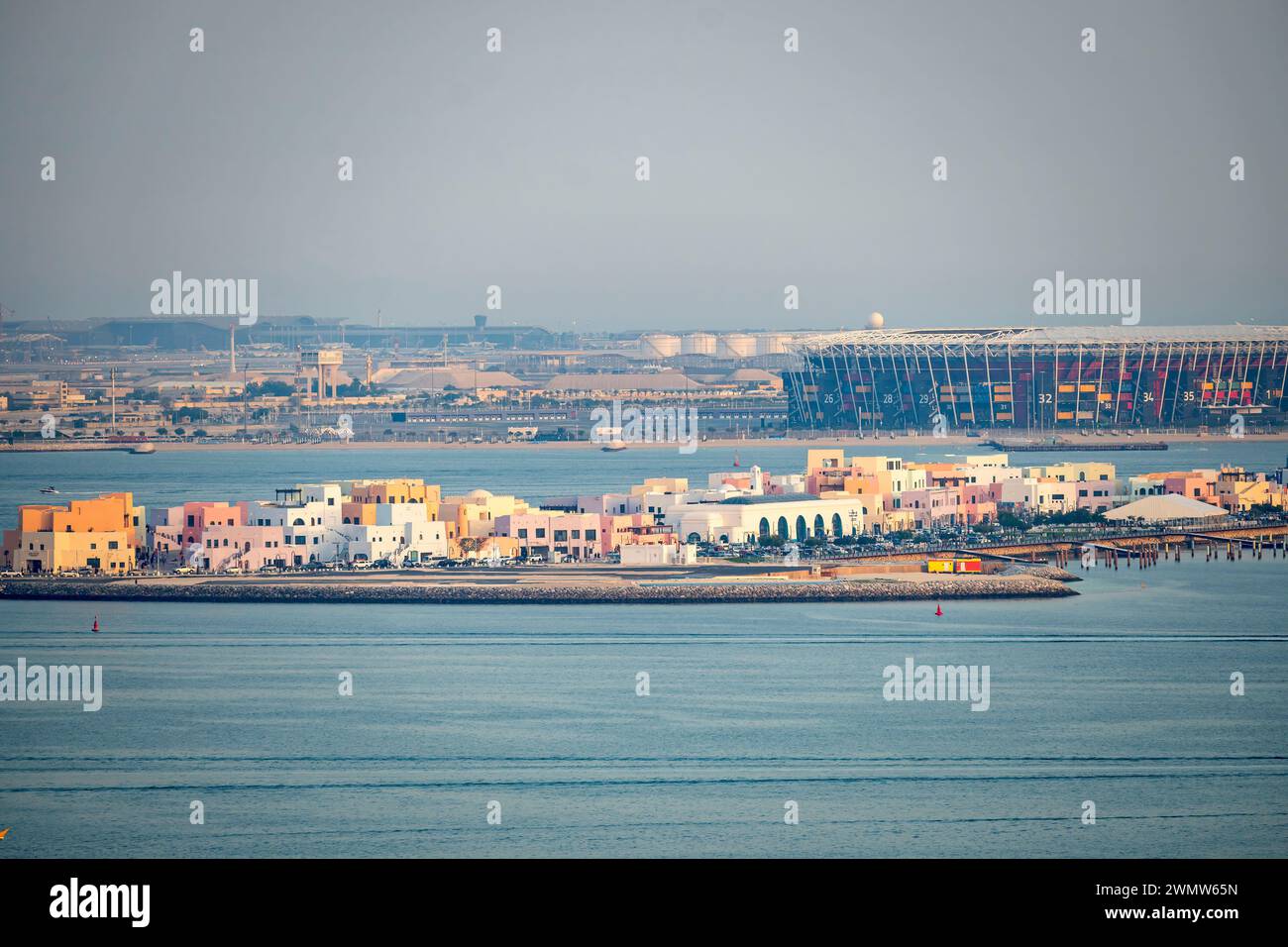 Aerial View of Mina District Doha Port Qatar Stock Photo - Alamy