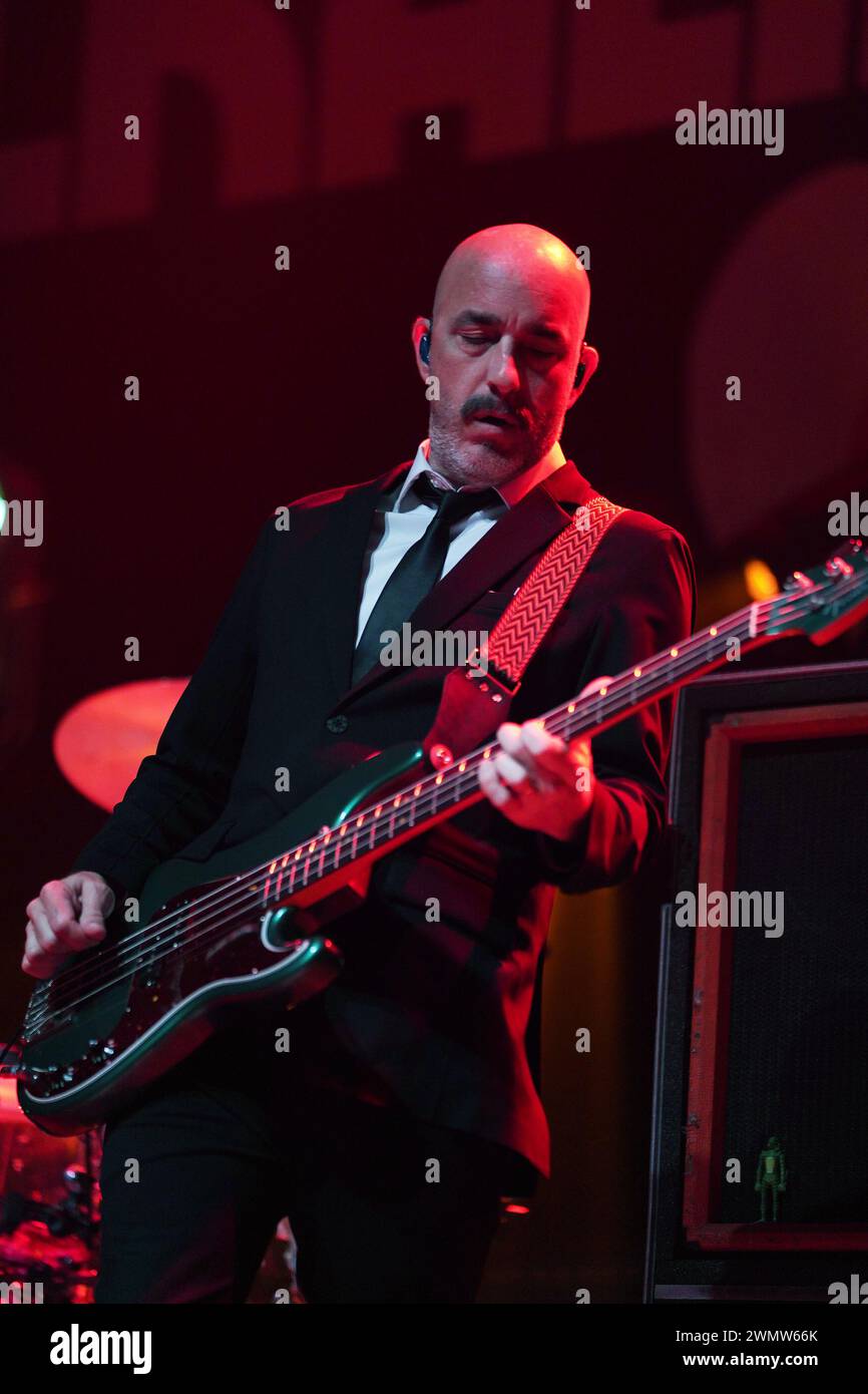 Dallas, United States. 26th Feb, 2024. Dan Andriano, the bassist and ...