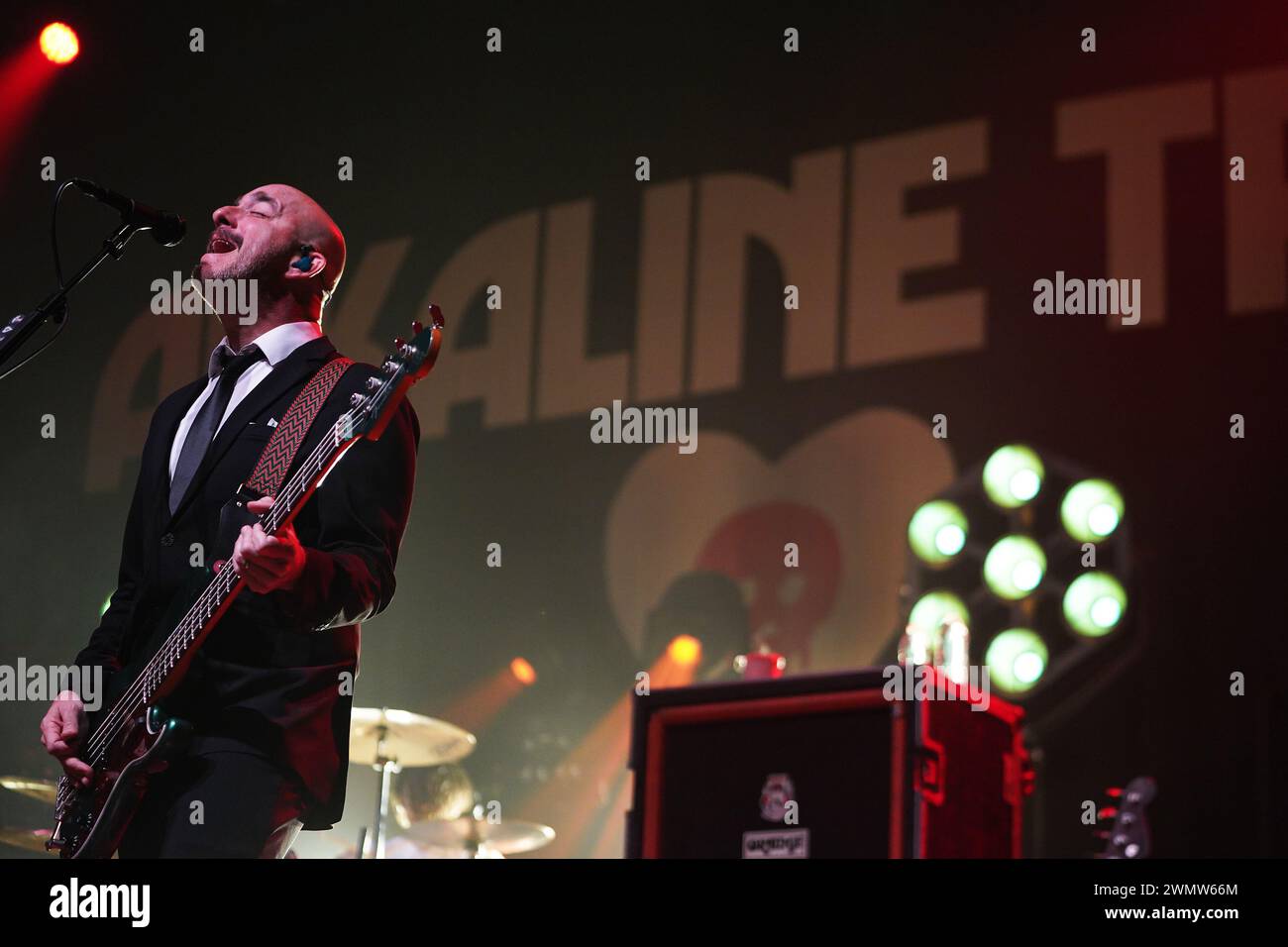 Dallas, United States. 26th Feb, 2024. Dan Andriano, the bassist and ...