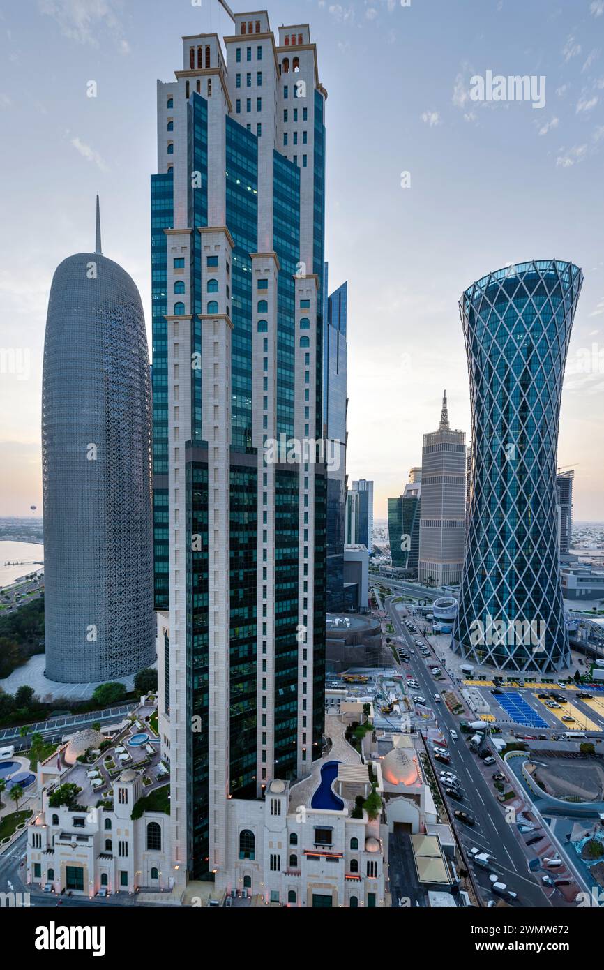 Doha Corniche in West Bay. The Doha Corniche is a popular location with ...