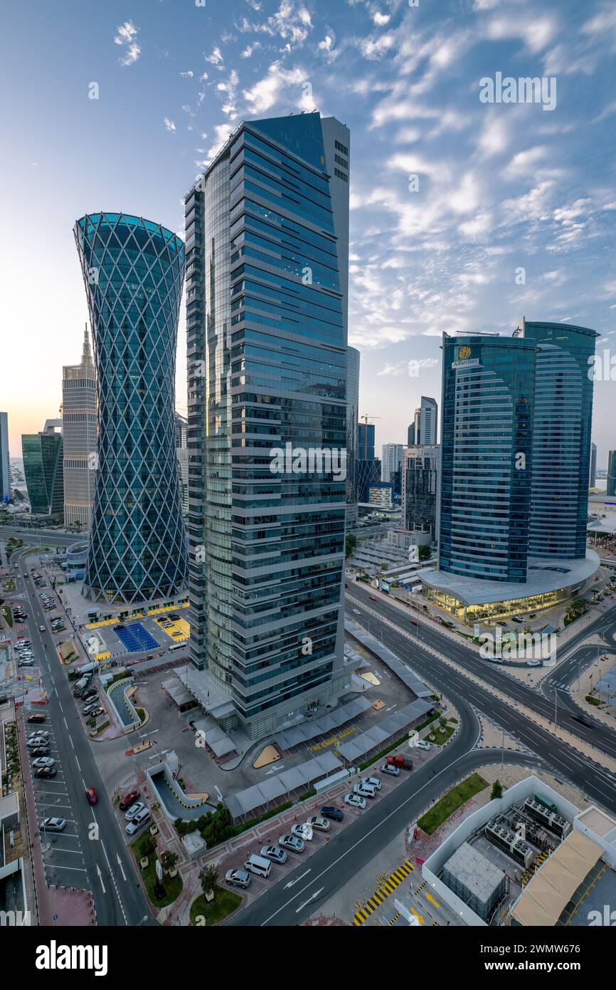 Doha Corniche in West Bay. The Doha Corniche is a popular location with ...