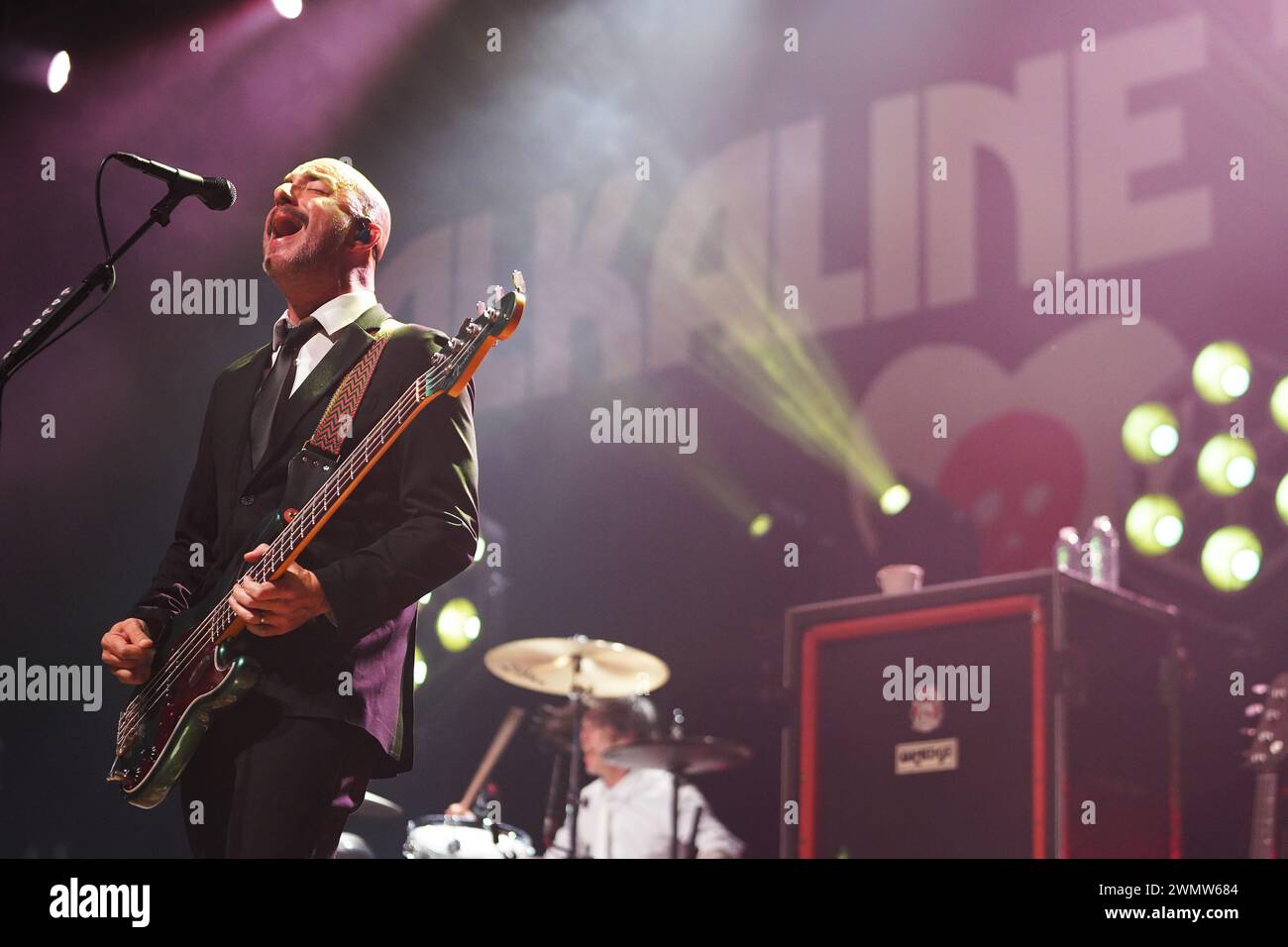 Dallas, United States. 26th Feb, 2024. Dan Andriano, the bassist and ...