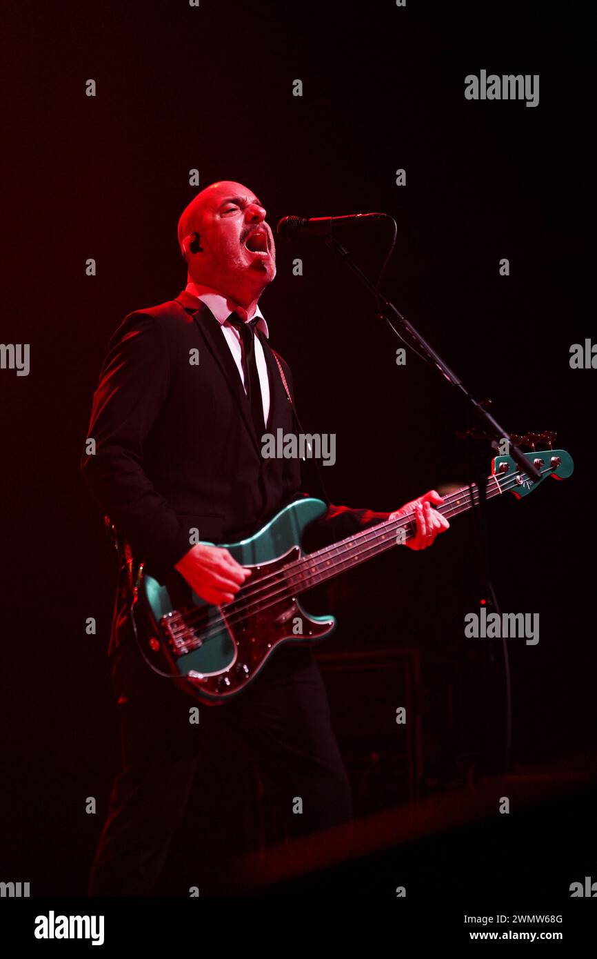 Dallas, United States. 26th Feb, 2024. Dan Andriano, the bassist and ...