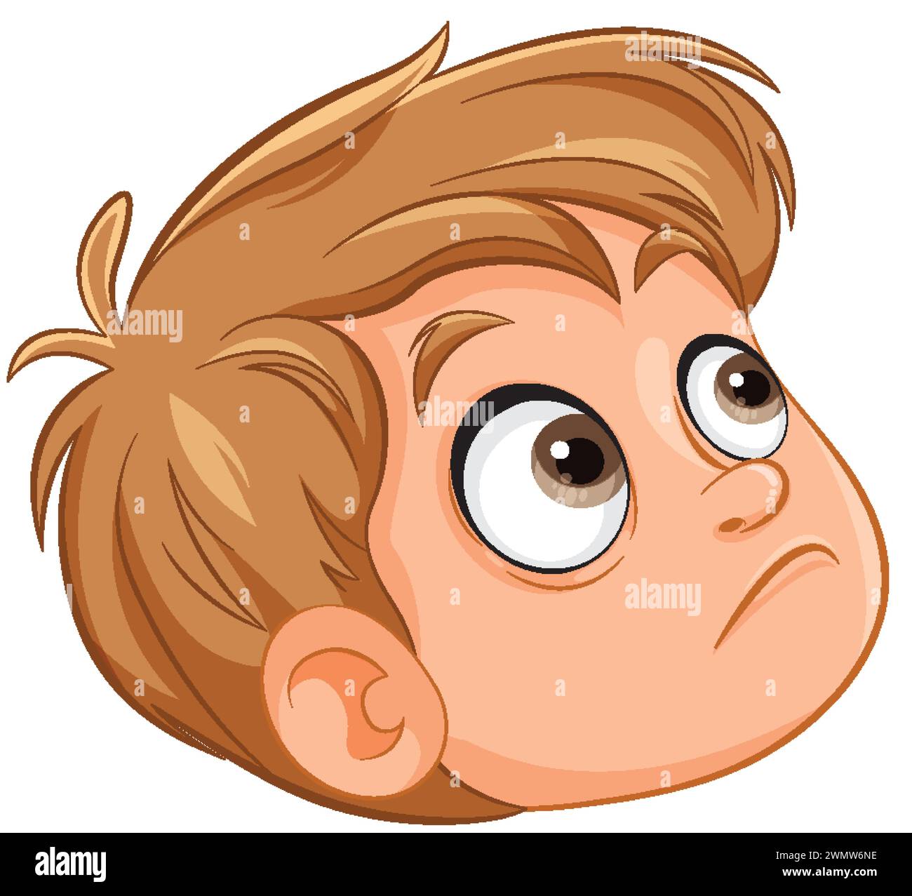 Vector illustration of a boy looking upwards Stock Vector Image & Art ...