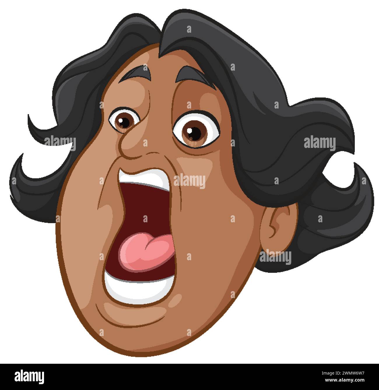 Vector illustration of a woman looking shocked Stock Vector Image & Art ...