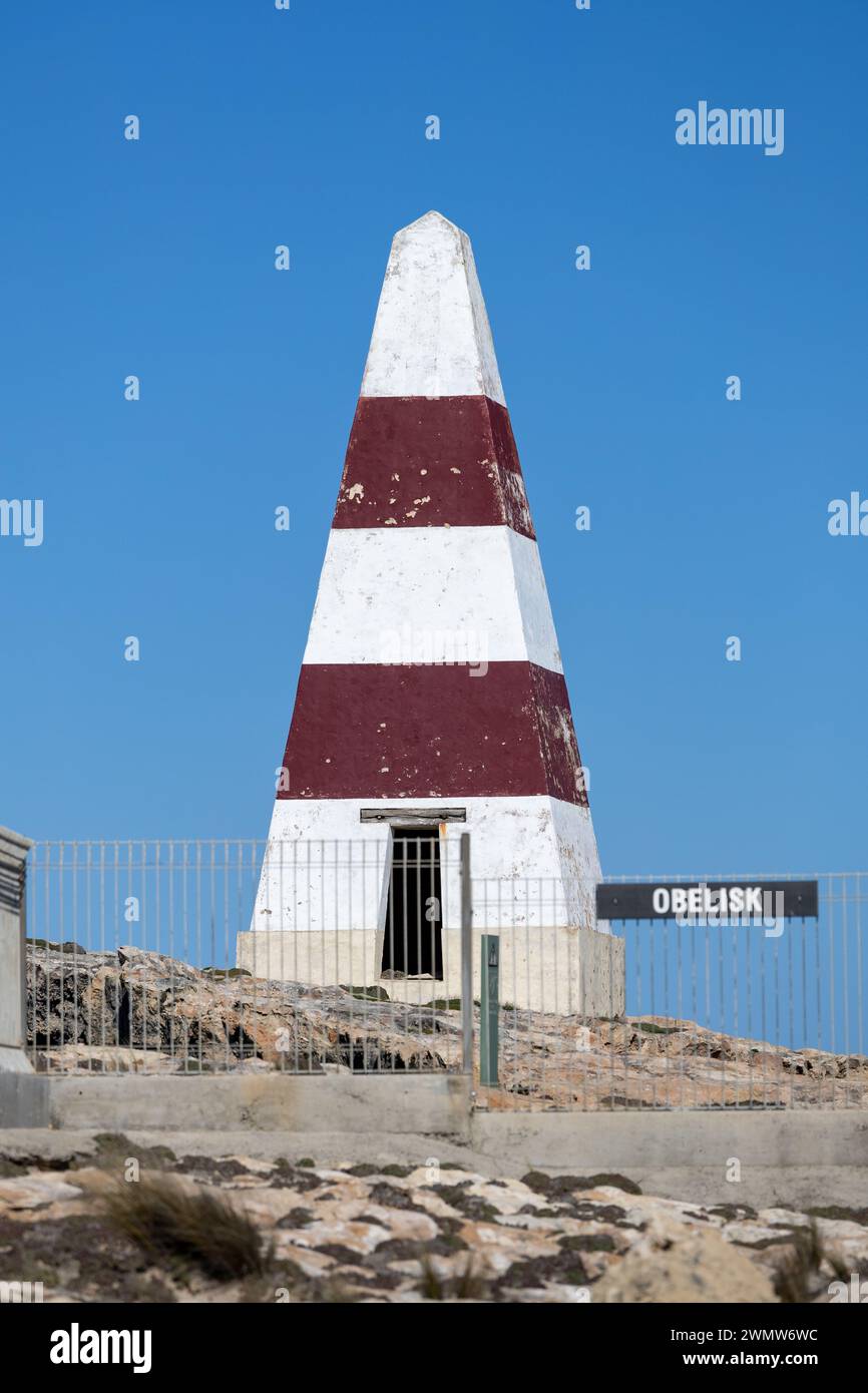 The iconic Obelisk and safety fence in Robe South Australia on October ...