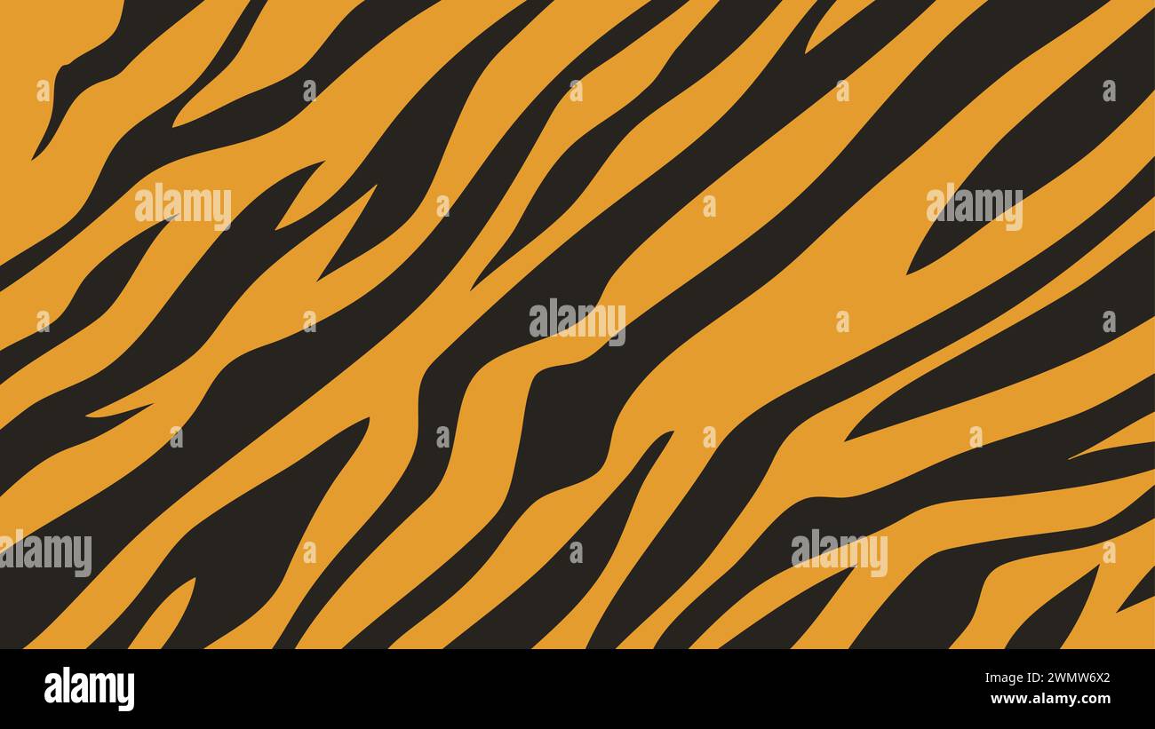 Vibrant orange and black tiger stripe illustration Stock Vector Image ...