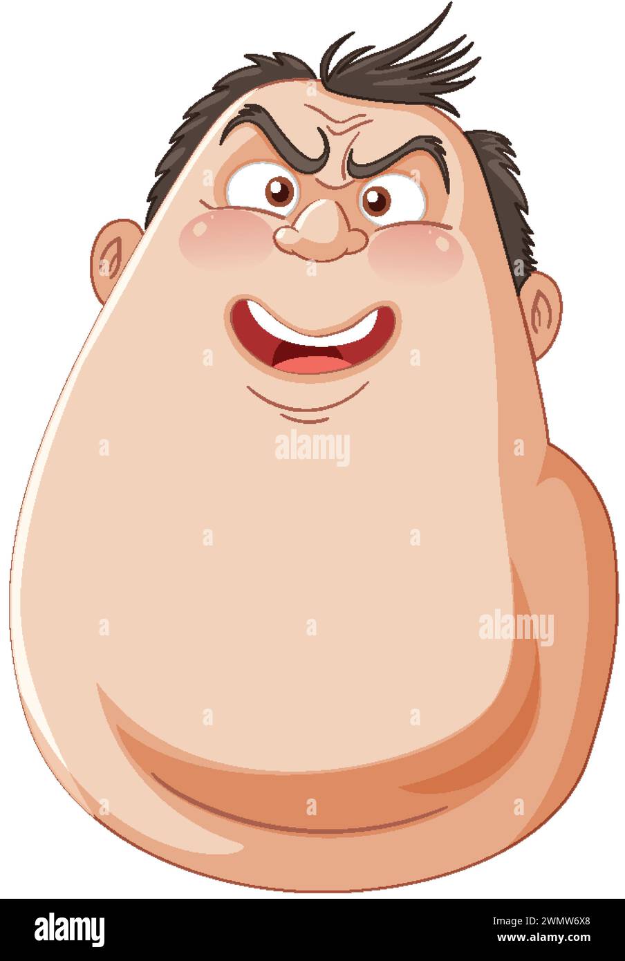 Vector illustration of a happy, smiling cartoon man Stock Vector Image ...