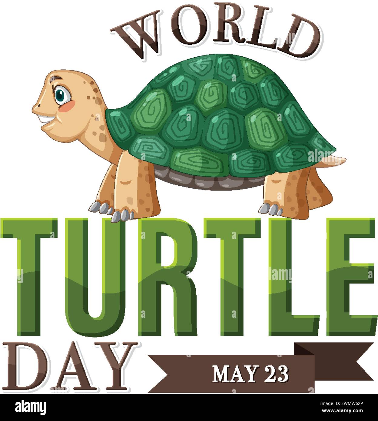 Colorful vector graphic for World Turtle Day event Stock Vector Image ...