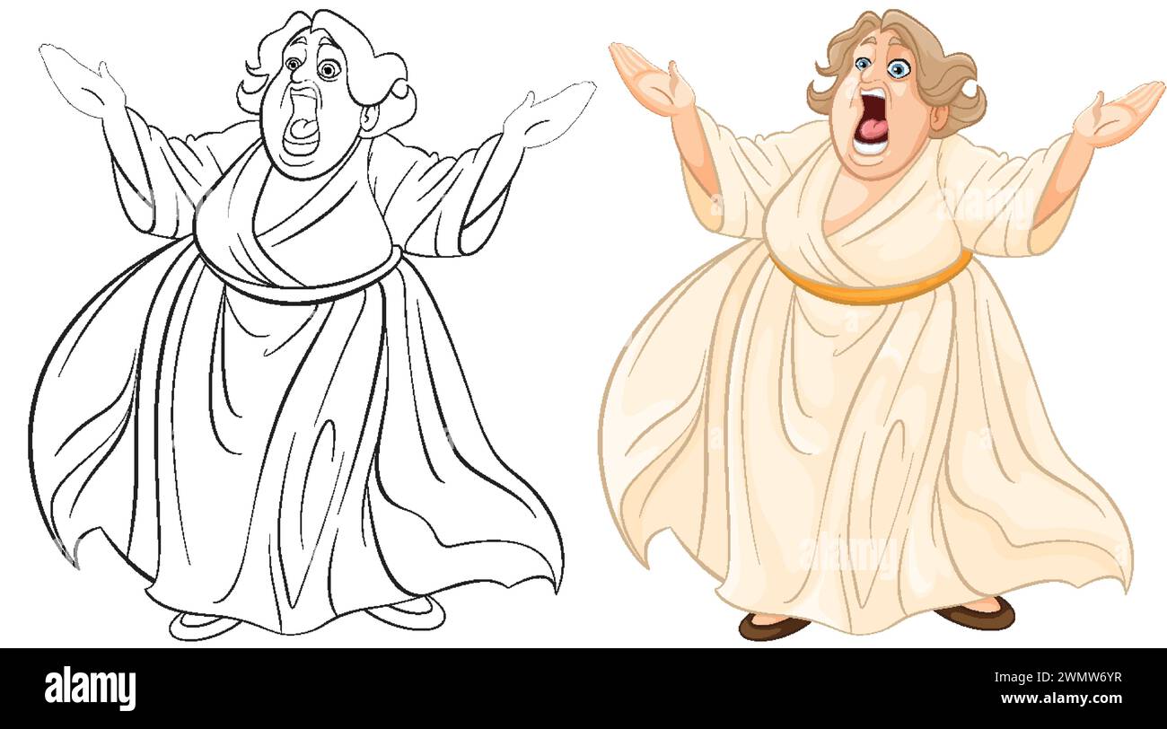 Opera singing stage opera house Stock Vector Images - Alamy