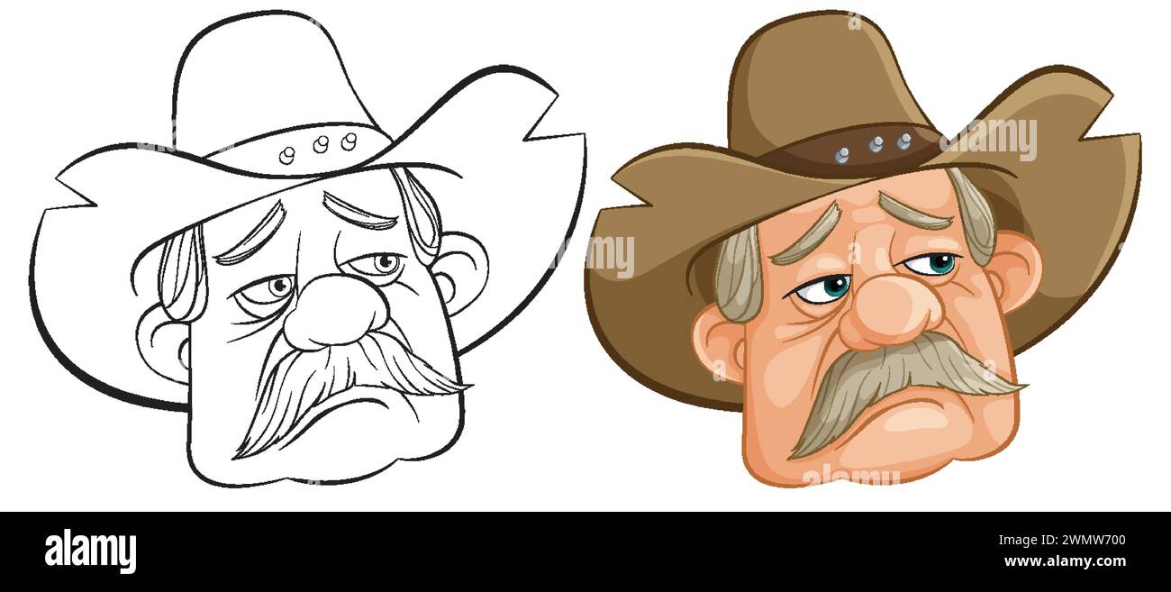 Vector illustration of a cartoon cowboy character Stock Vector Image ...