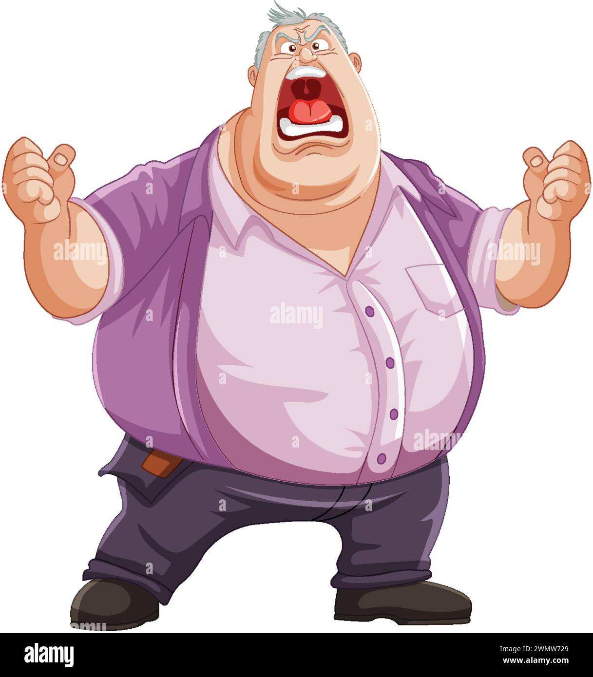 Cartoon of a man yelling in frustration Stock Vector Image & Art - Alamy