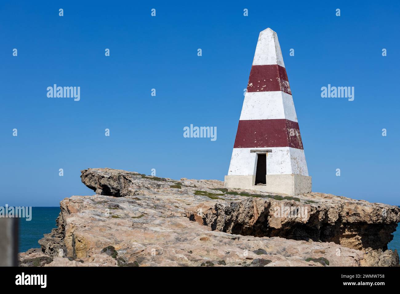 The iconic Obelisk on fragile rock formation in Robe South Australia on ...