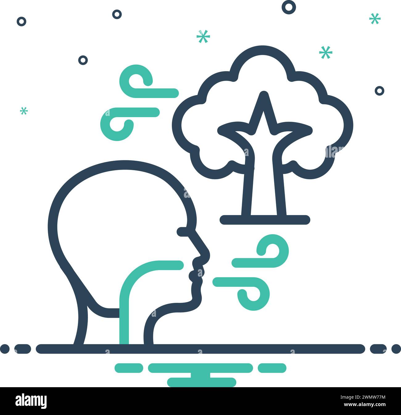 Icon for breathing,respiration Stock Vector Image & Art - Alamy