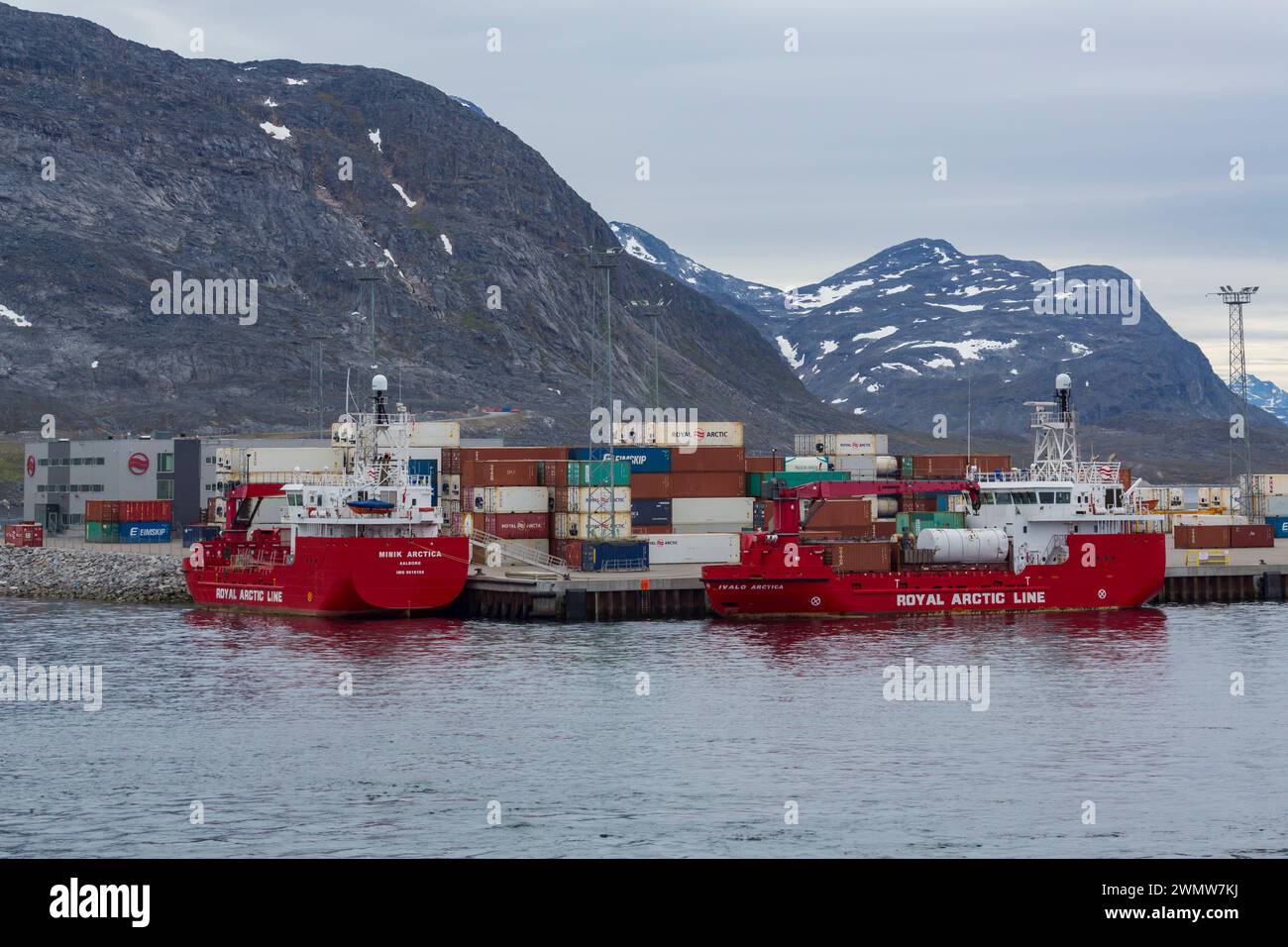 Container ship off nuuk greenland hi-res stock photography and images ...